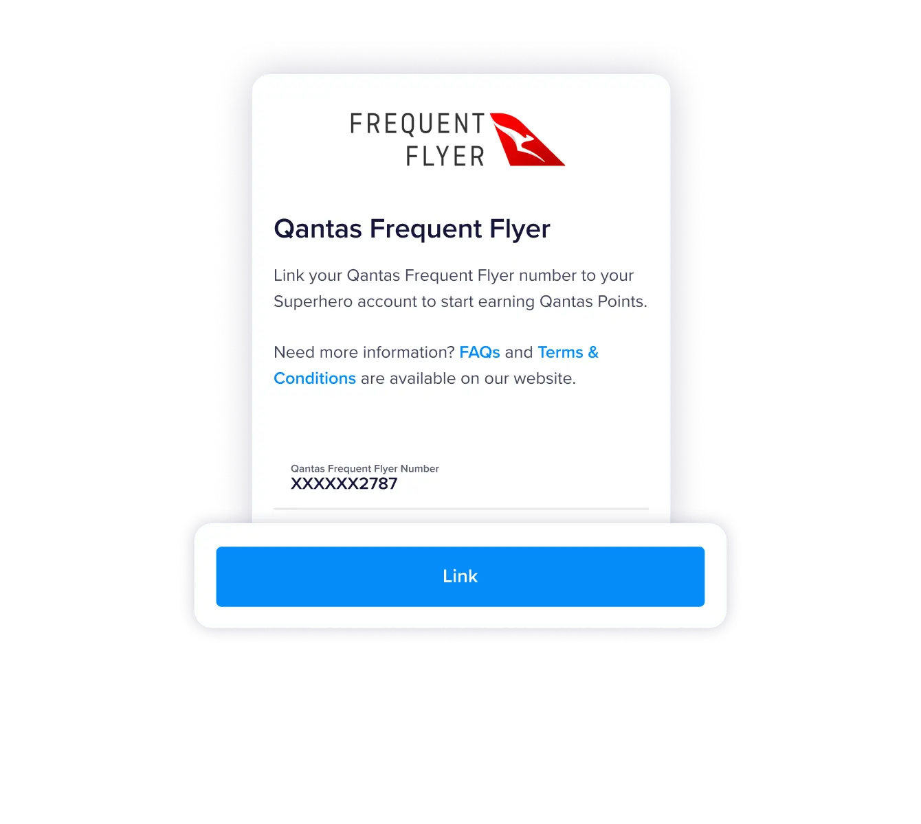 Earn Qantas Points with Superhero - Superhero App